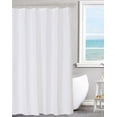 Fabric Shower Curtain Liner Solid White with Magnets, Hotel Quality ...