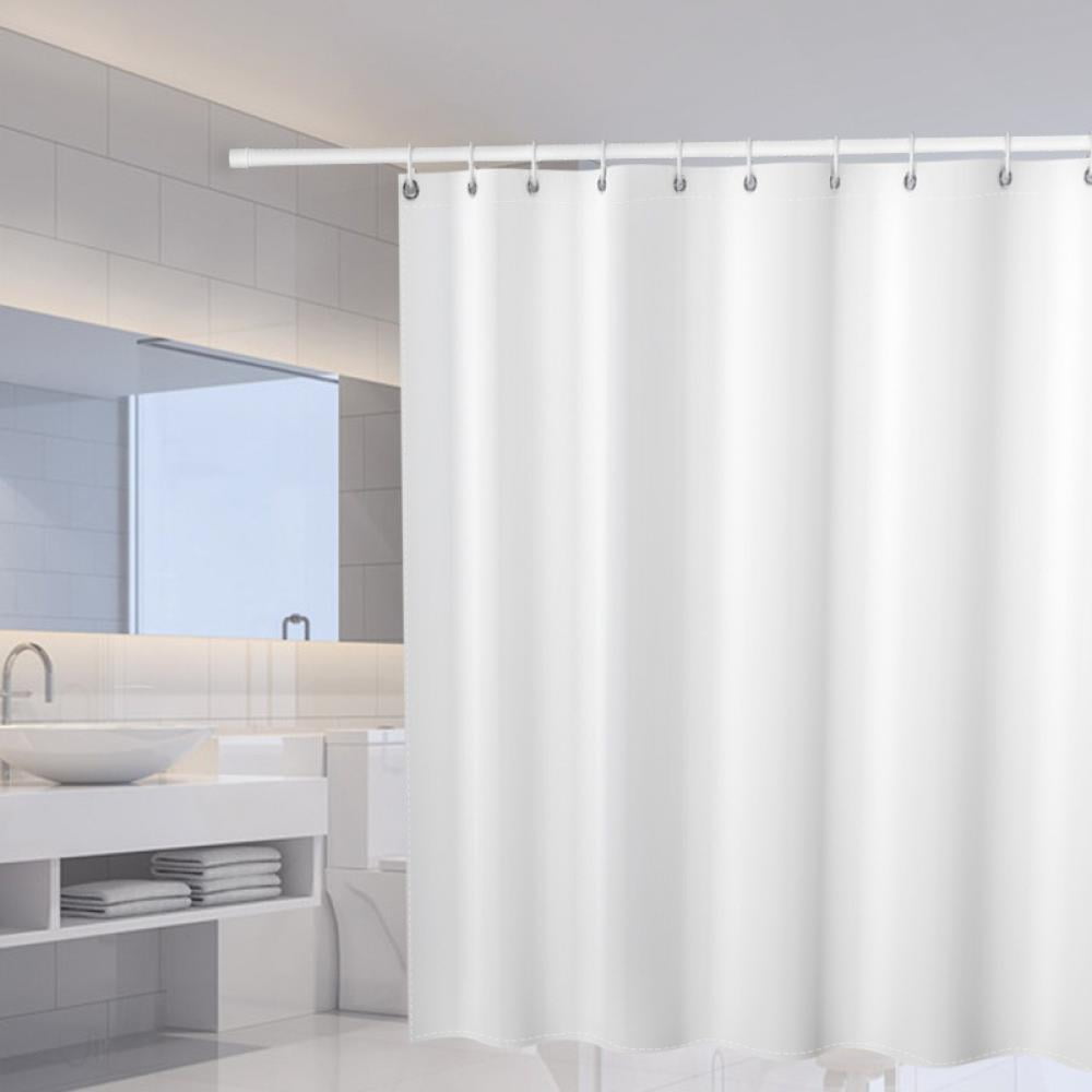 Fabric Shower Curtain Liner Washable, 71 x 71 Inches, White Shower ...