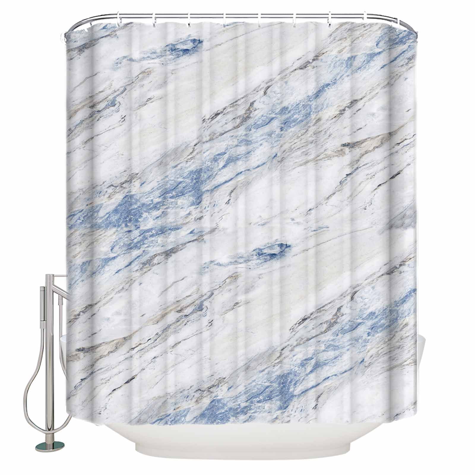 Fabric Shower Curtain, Marble Texture Abstract Art Shower Curtains with ...