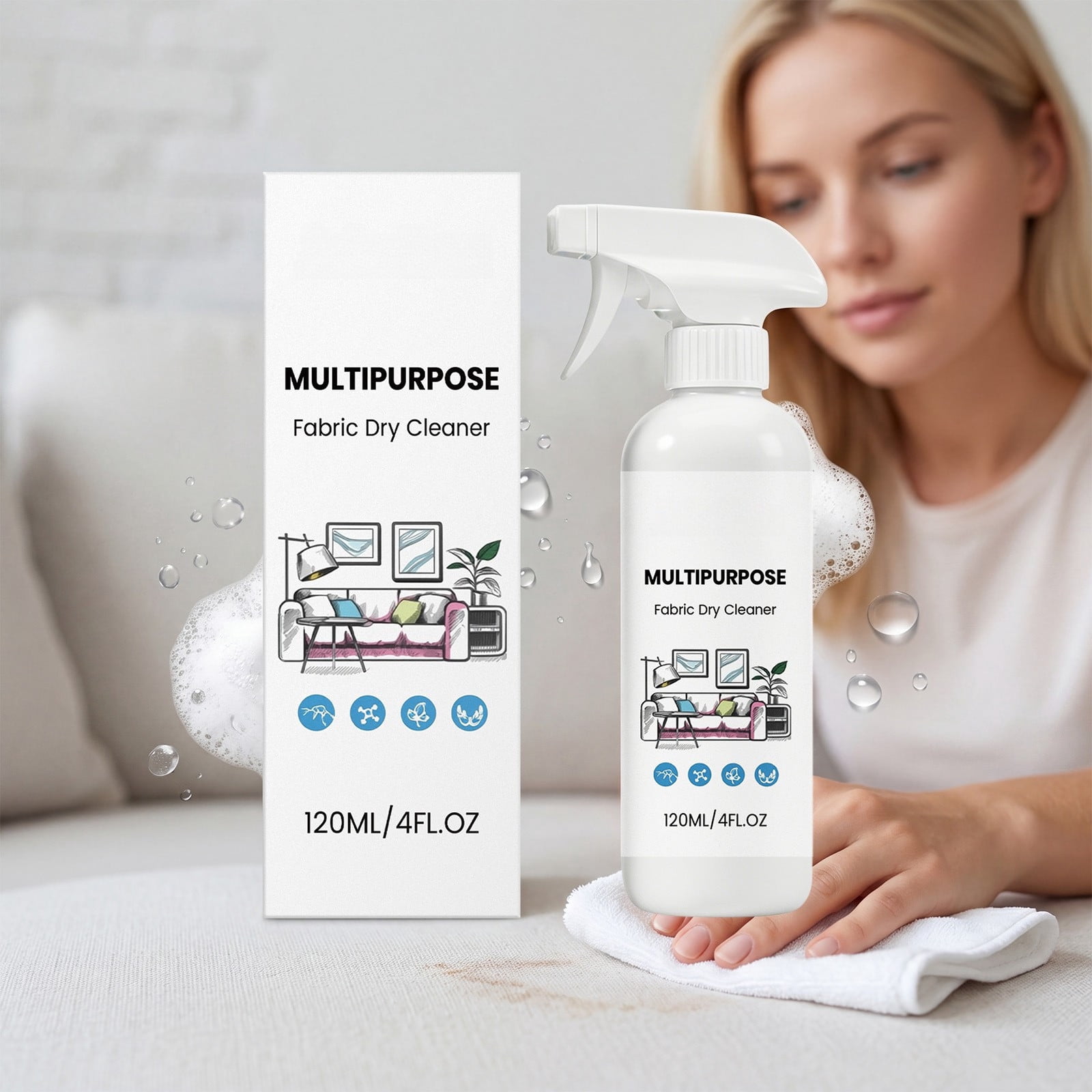 Fabric Sofa Cleaner Powerful Stain Remover Gentle Formula Safe for ...