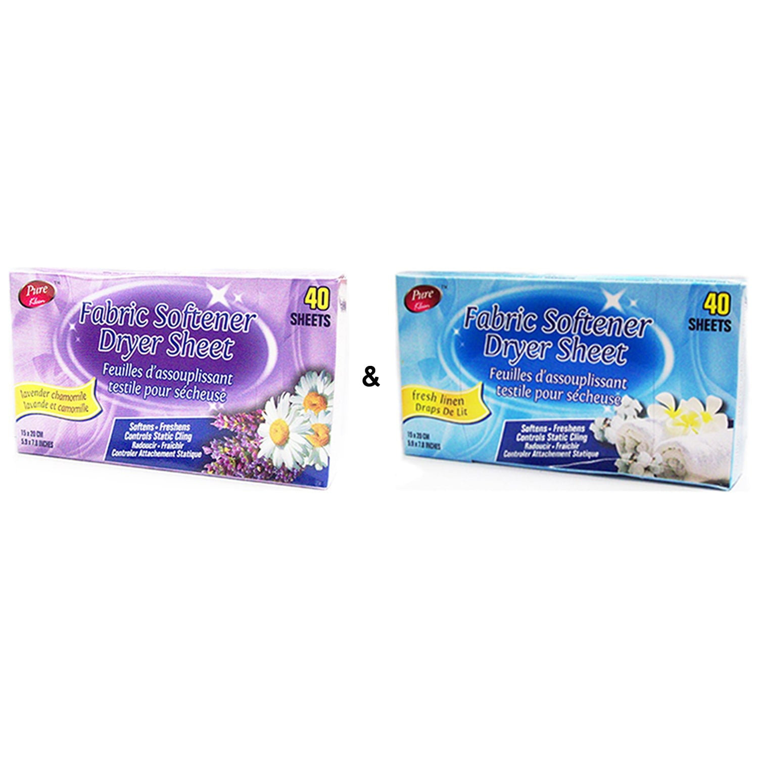 Fabric Softener Dryer Sheet - Lavender Chamomile & Fabric Softener ...