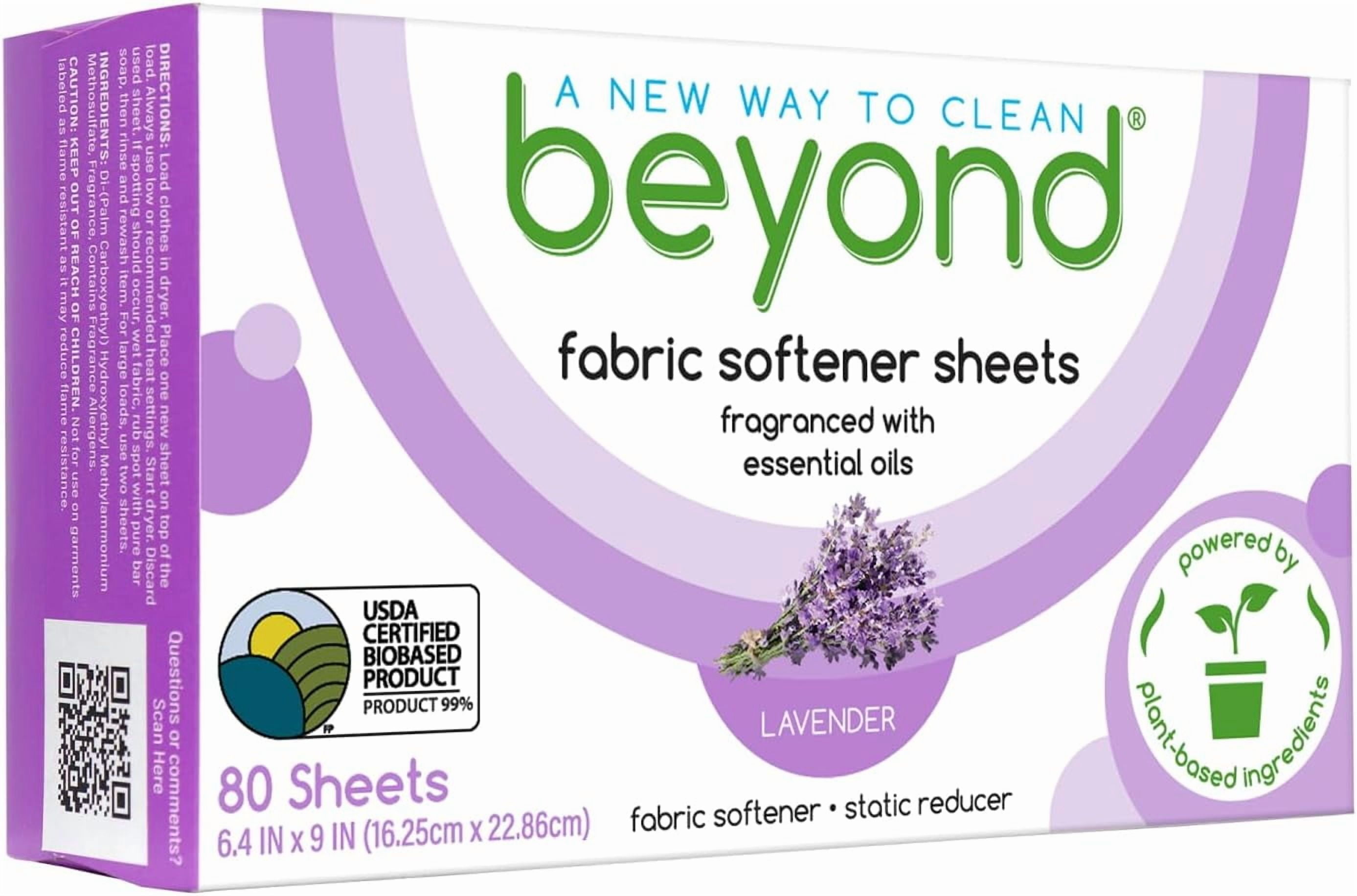 Fabric Softener Sheets (80 sheets) - Lavender Scent - Eco-Friendly ...