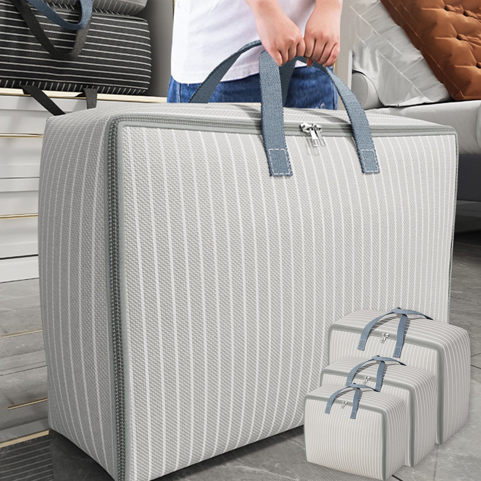 Fabric Storage Bag for Clothing and Quilts Waterproof Travel Organizer ...