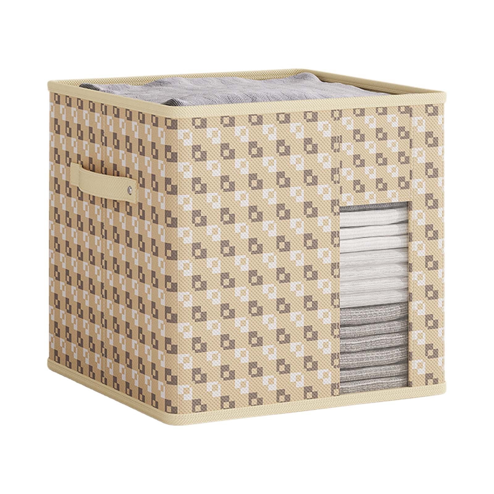Fabric Storage Bin, Cloth Storage Box with Handles, Stackable Drawer ...