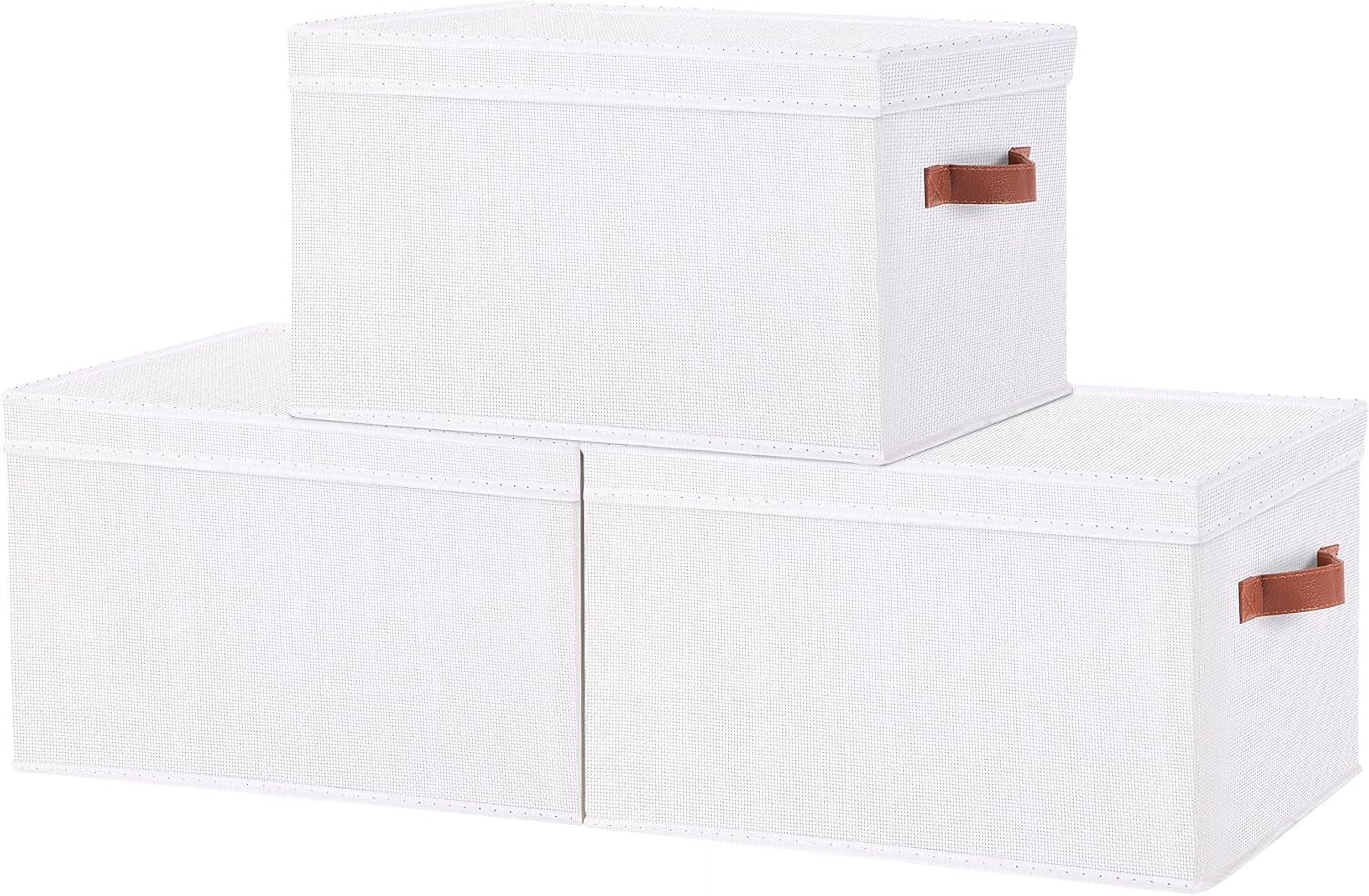 Fabric Storage Bins, 7.1 x 9.1 x 13 Inch Clothes Boxes for Shelves with ...