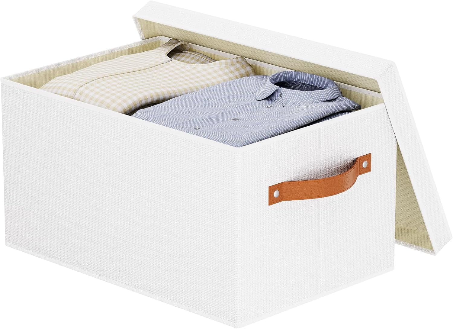 Fabric Storage Bins, Clothes Boxes for Shelves with Lids, Baskets for ...