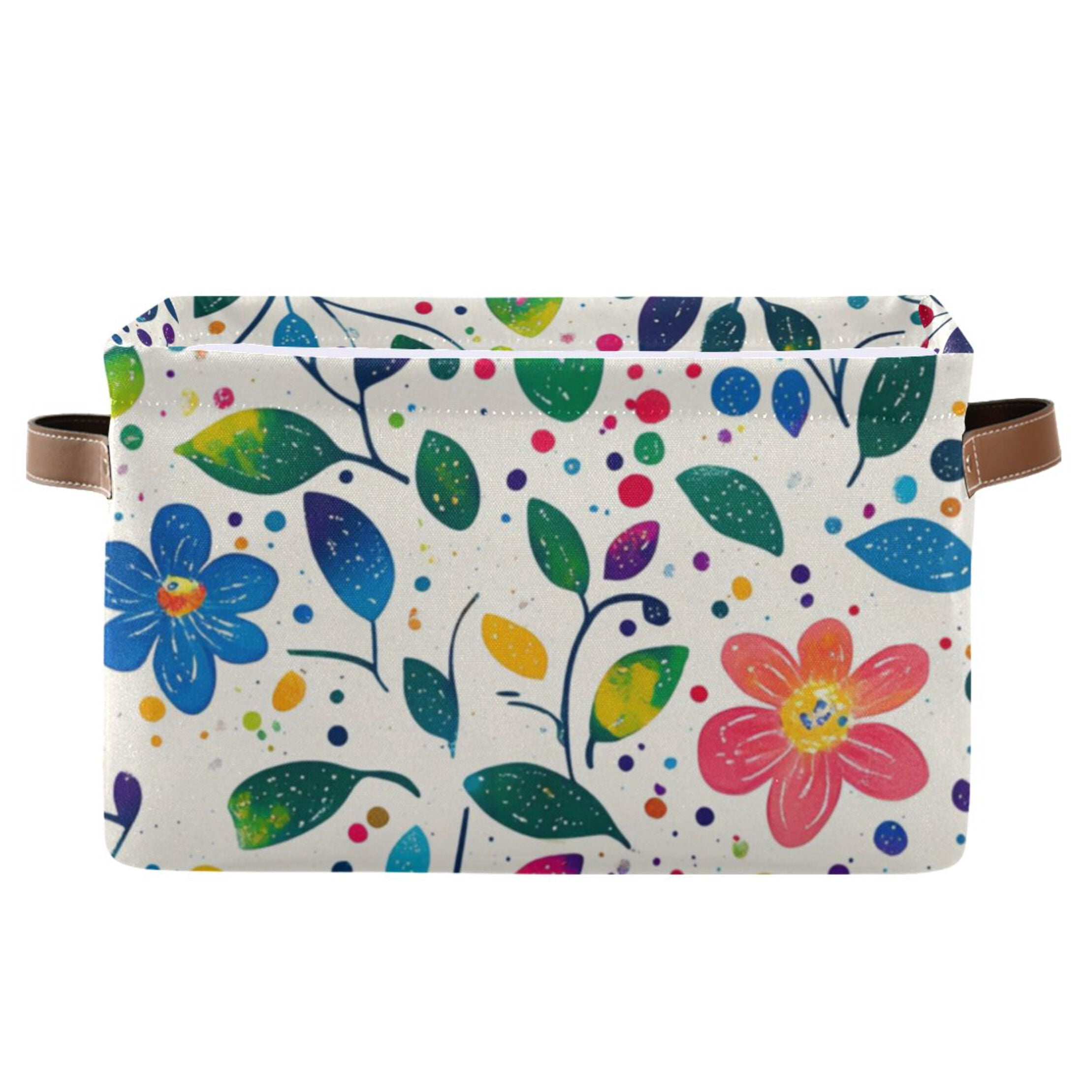 Fabric Storage Bins,Cube Organizer with Handles,14.2 x 10.2 x 8.3 inch ...