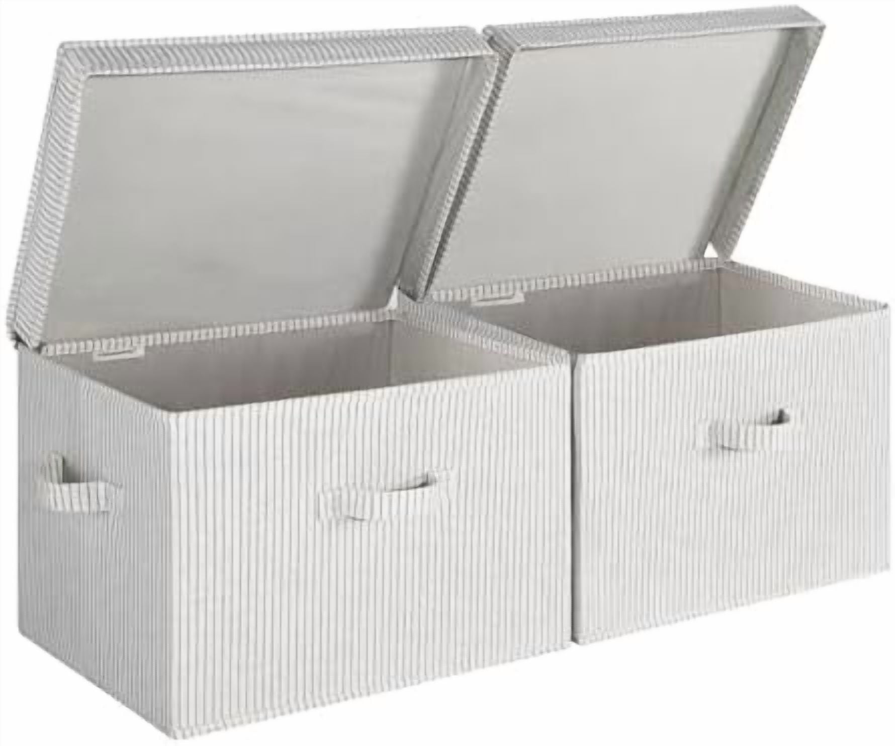 Fabric Storage Bins with Lid, Decorative Storage Boxes for Shelves ...