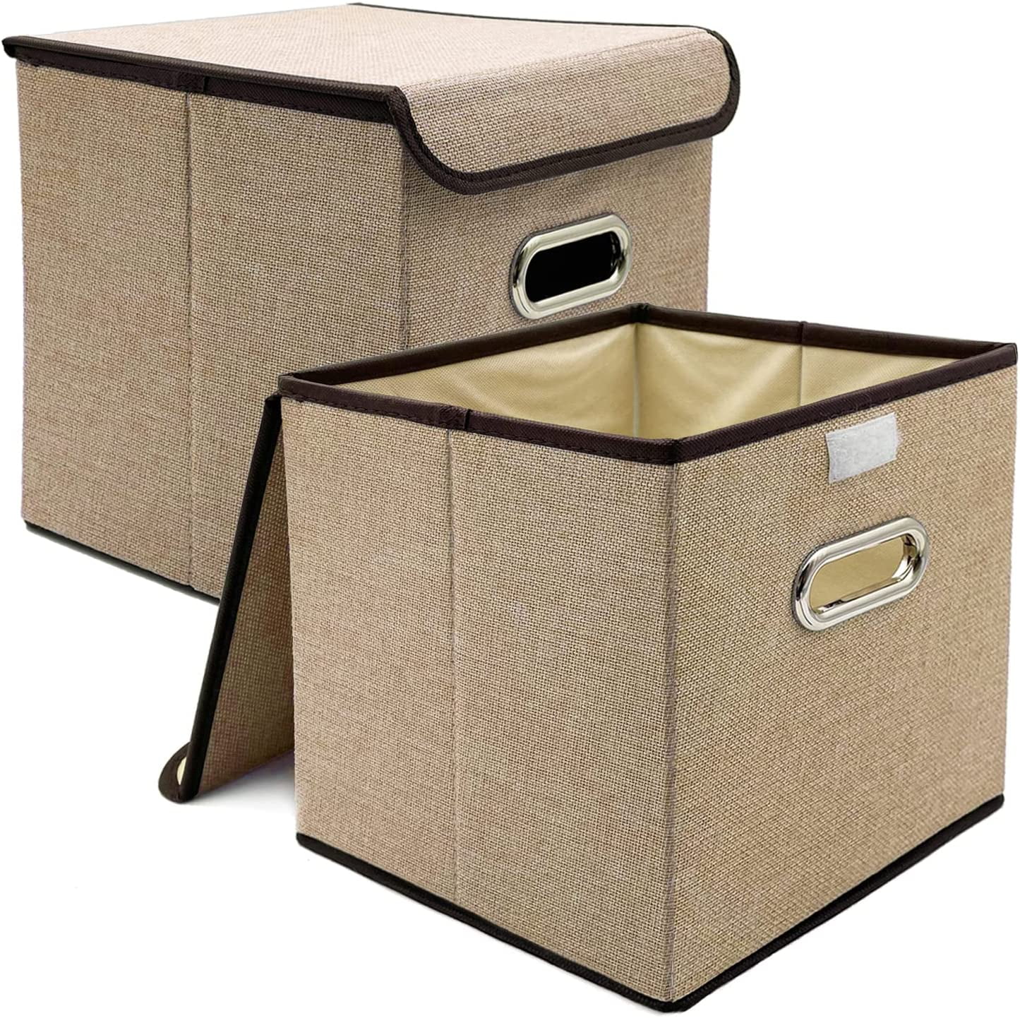 Fabric Storage Bins with Lids for Shelves, 2 Pack Cube Storage Baskets ...