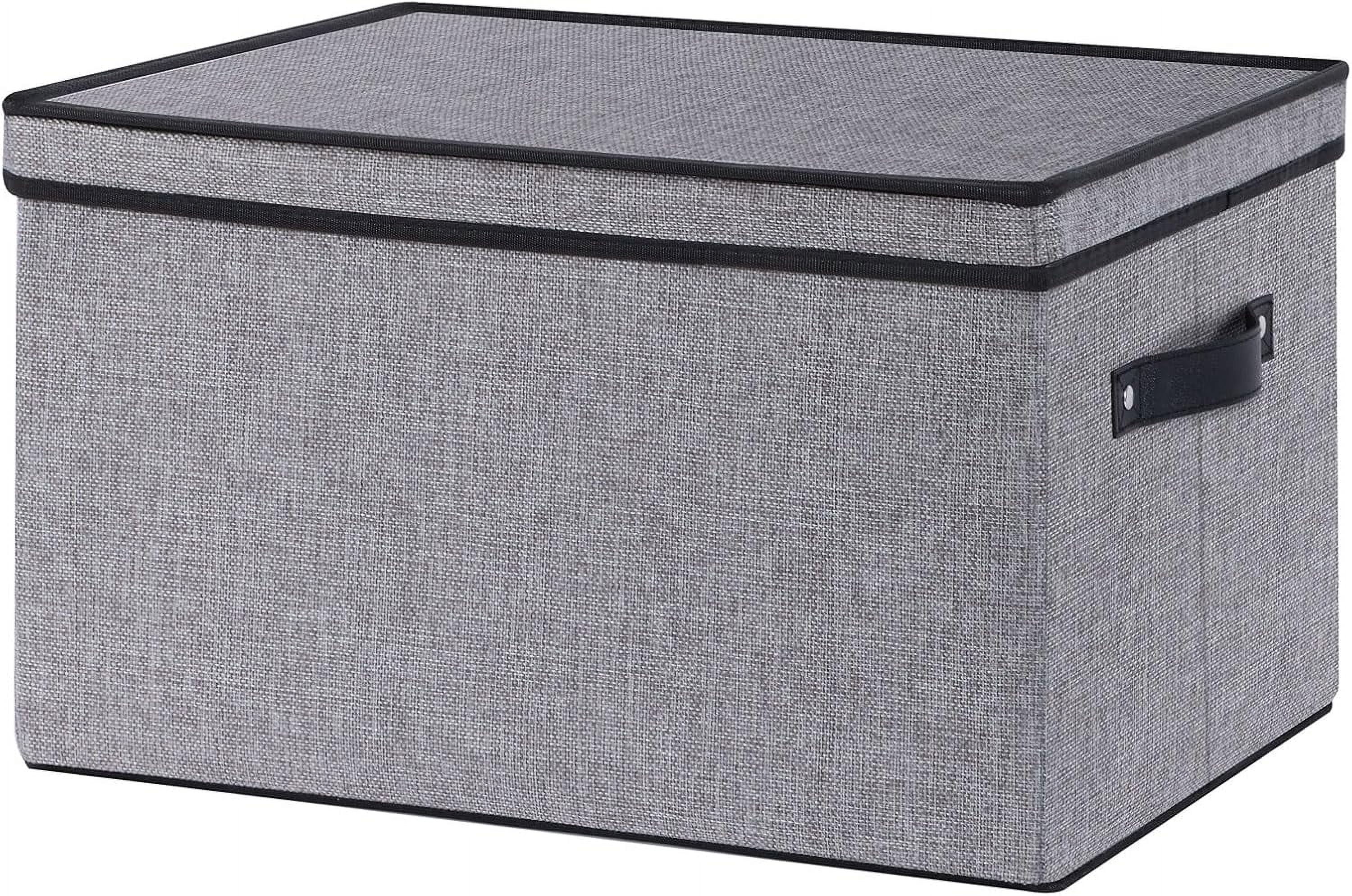 Fabric Storage Boxes, 7.1 x 9.1 x 13 Inch Baskets for Shelves with Lids ...
