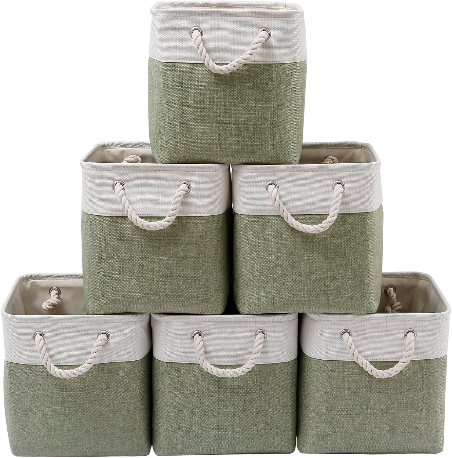 Fabric Storage Cubes, 11 inch cube storage bin with Handles, 11x11 cube ...
