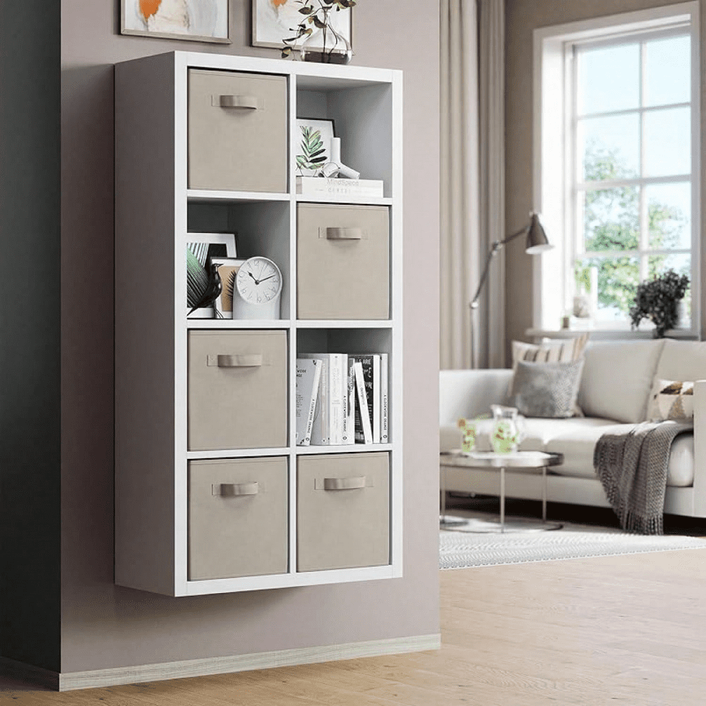 Fabric Storage Cubes For Cube Organizer - 8 Pack Heavy Duty Black ...