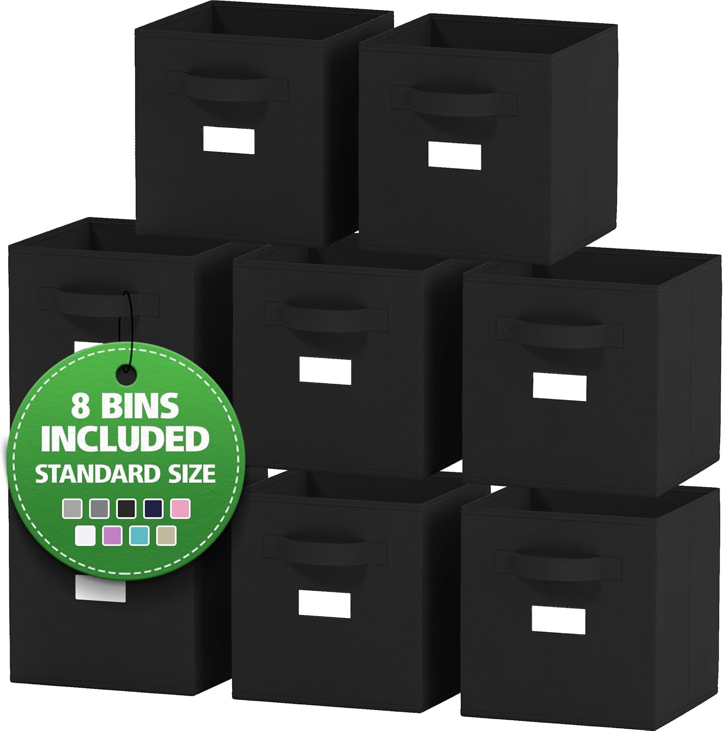 Fabric Storage Cubes for Cube Storage Organizer - 8 Pack Heavy Duty ...