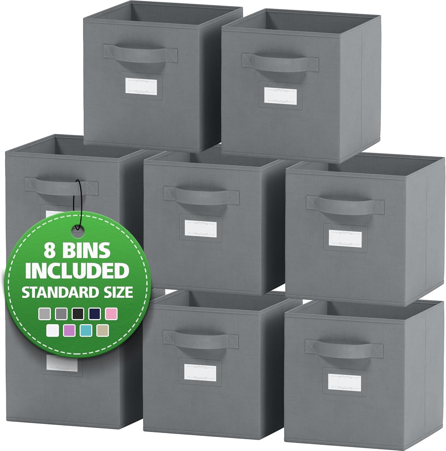 Fabric Storage Cubes for Cube Storage Organizer - 8 Pack Heavy Duty ...