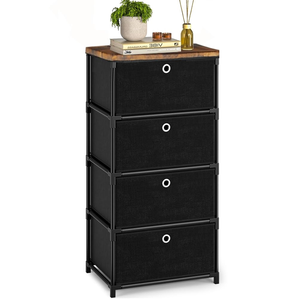 Fabric Storage Drawers Dresser and Chest of Drawers, Small Dresser with ...