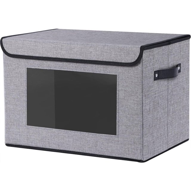 Fabric Storage boxes, 17.7 x 11.8 x 11.8 inch Storage Baskets for ...