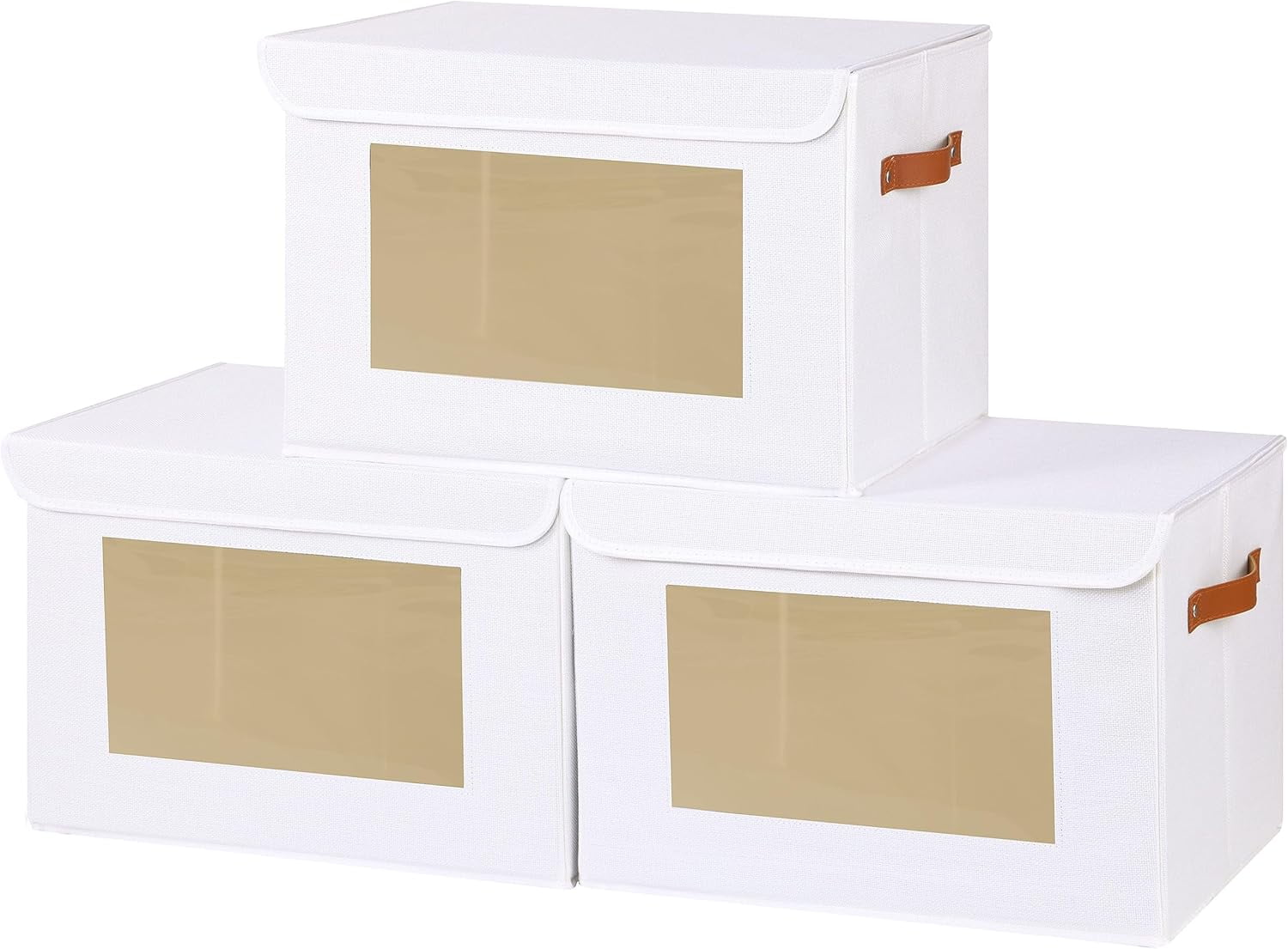 Fabric Storage boxes, 17.7 x 11.8 x 11.8 inch Storage Baskets for ...