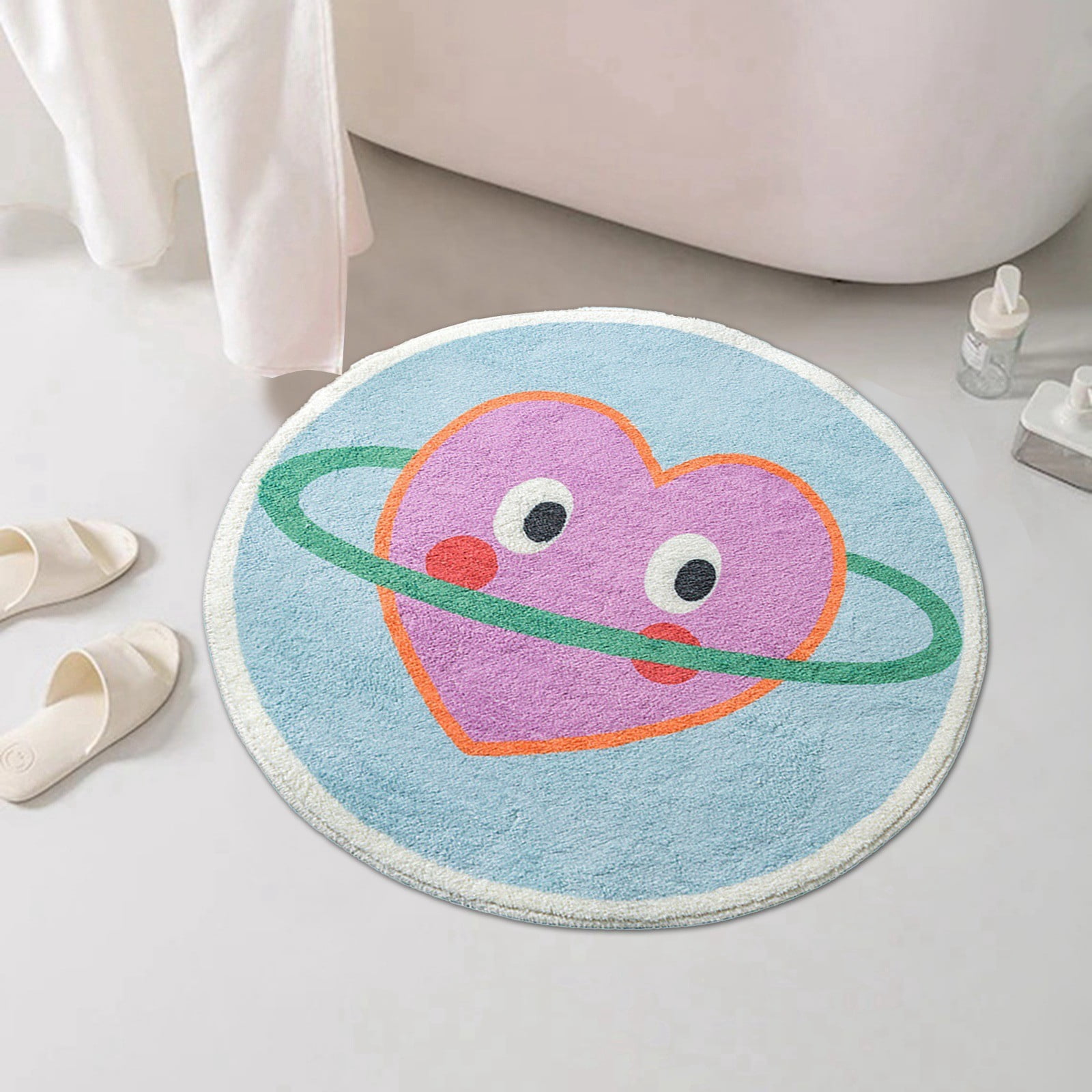 Fabric Supply Imitation Cute Heart Shaped Floor Mat Home Cloakroom ...