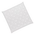 Fabric Tablecloth with Textured Flower Pattern and Flowing Scalloped ...