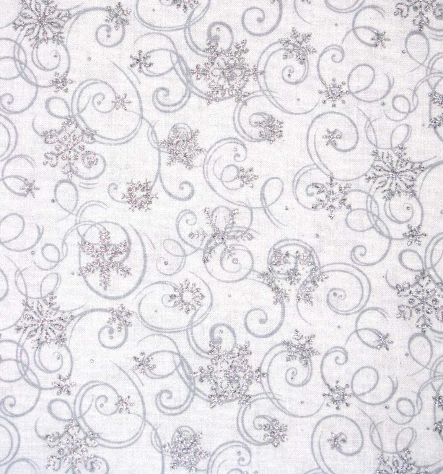 Fabric Traditions 100% Cotton Snowflakes on White Christmas Sewing ...