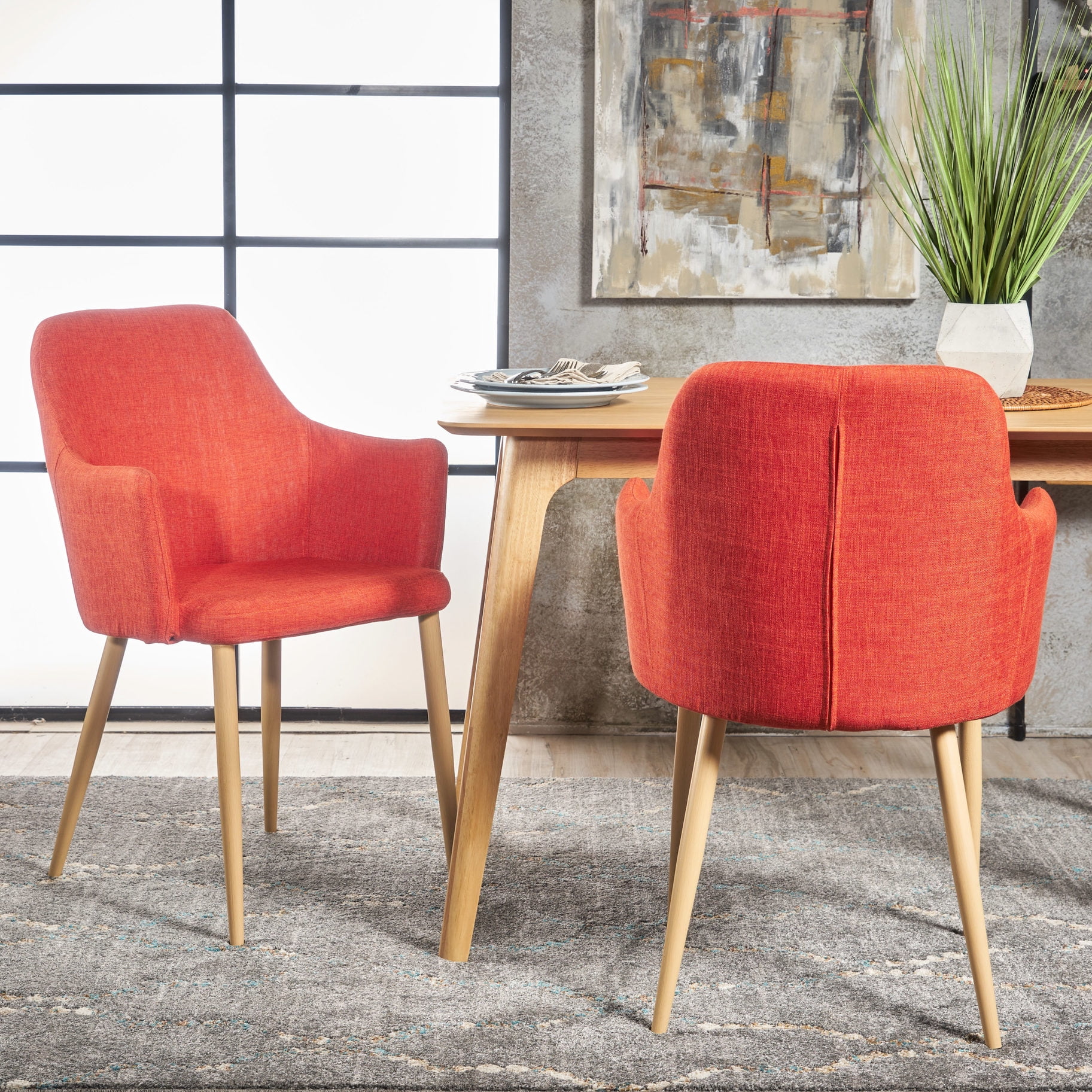Fabric Upholstered Mid Century Dining Chairs | Stylish and Comfortable ...