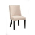 Fabric Upholstered Parson Chairs Set Of 2 Cream And Black - Saltoro ...