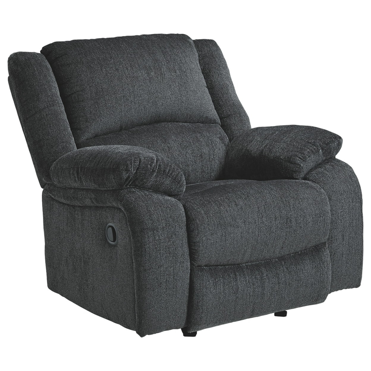 Fabric Upholstered Rocker Recliner with Pillow Arms Gray - Saltoro ...