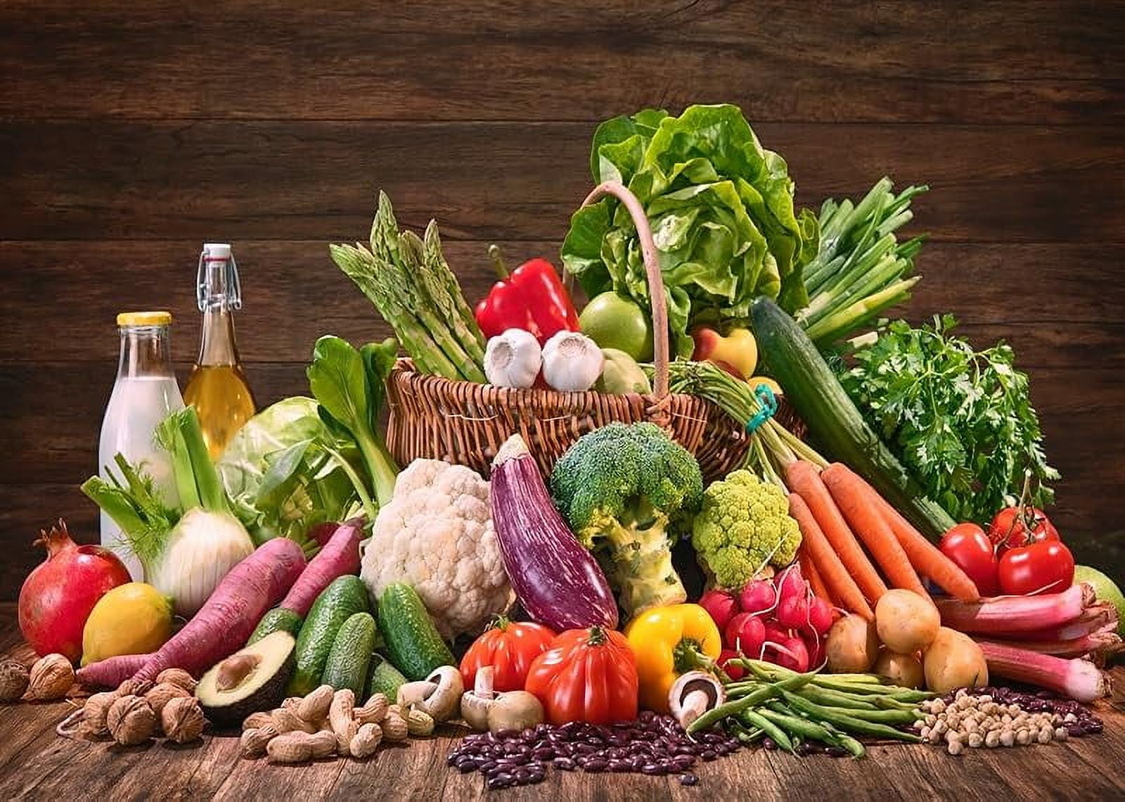 Fabric Vegetables and Fruits Backdrop Fresh Organic Food for Healthy ...