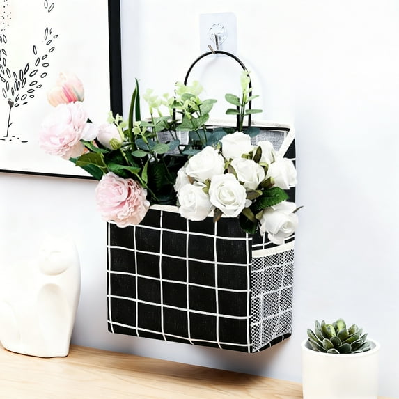 Fabric Wall Hanging Storage Bag, Dormitory Mounted Small Cloth Pockets ...
