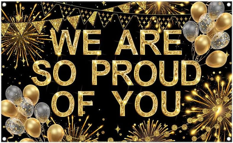 Fabric We are So Proud of You Graduation Backdrop Class of 2024 ...