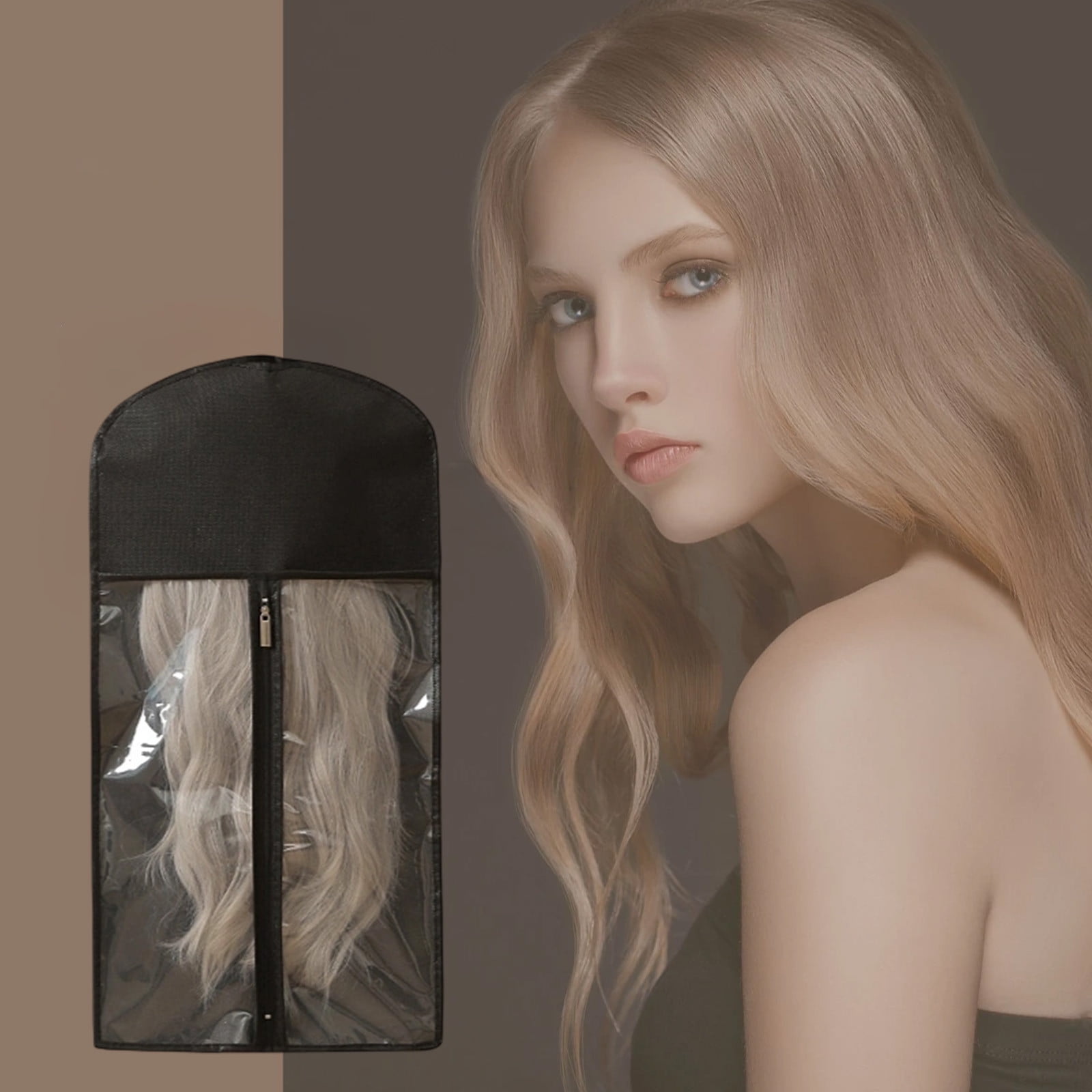 Fabric Wig Storage Hanging Bag Moistures-Proof and Dustproofs Portable ...