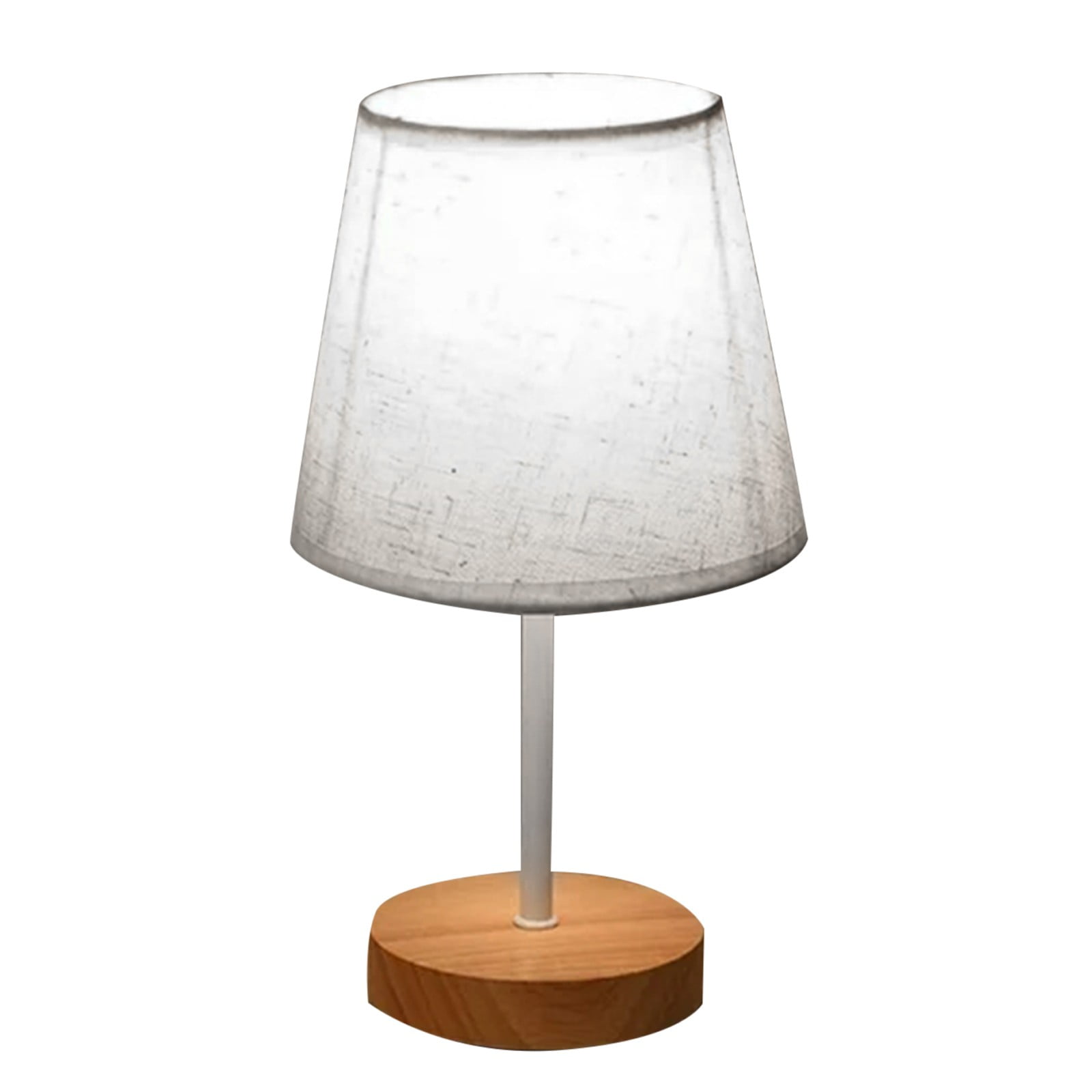 Fabric Wooden Table Lamp Bedside Nightstand Lamp Simple Desk Lamp For ...