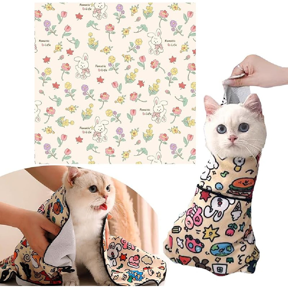 Fabric Wrap for Cats,Cat Control Mat,Cat Wrap for Cutting Nails,Swaddle ...