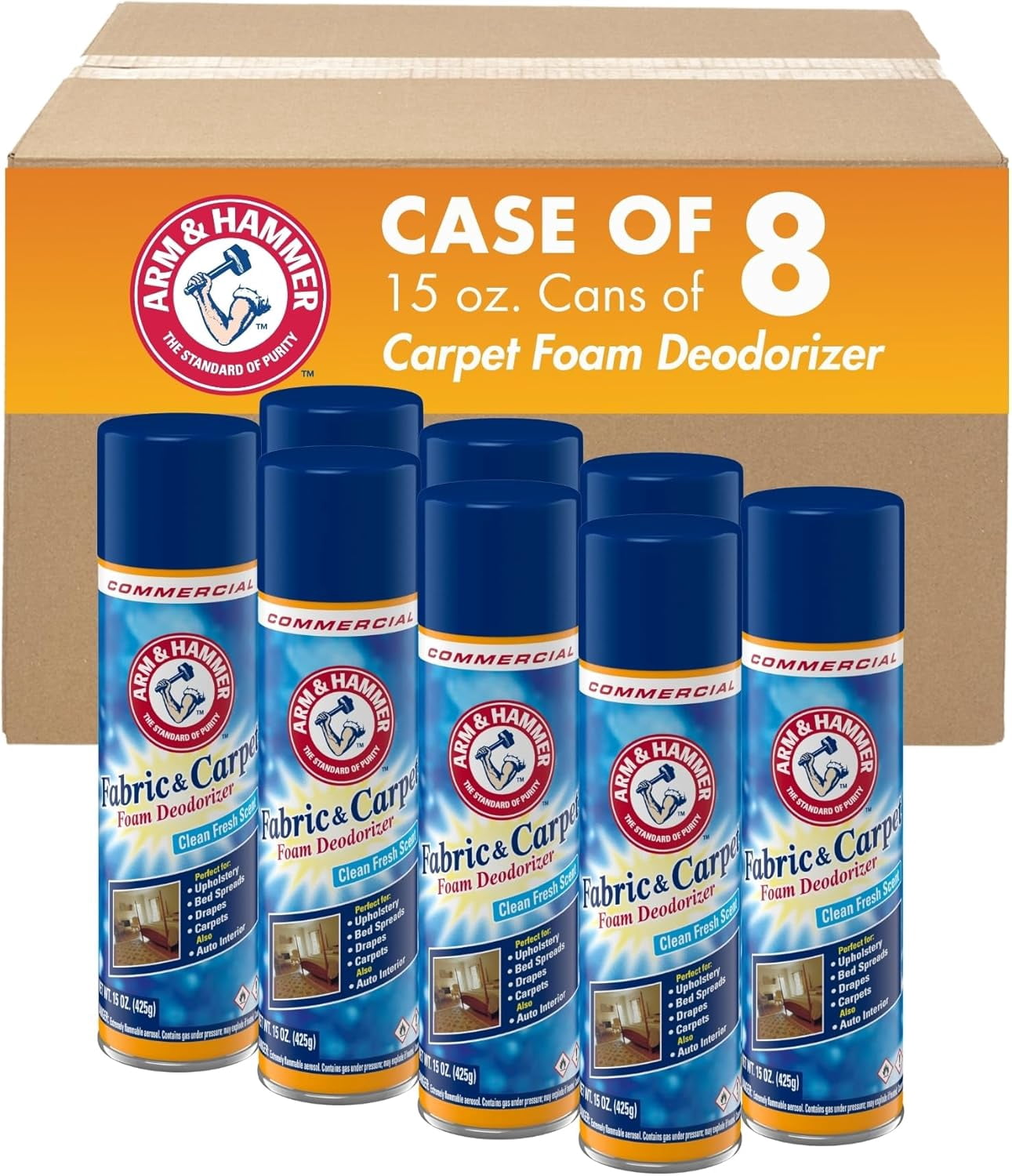 Fabric and Carpet Foam Deodorizer Professional, Aerosol, Fresh Scent ...