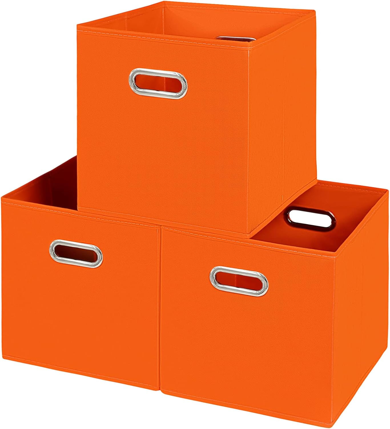 Fabric storage bins Cubes, Fabric Cube Organizer with Handle, Foldable ...
