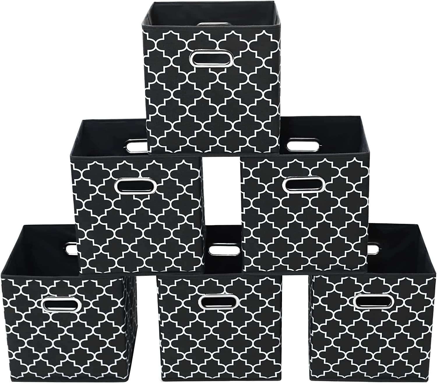 Fabric storage bins Cubes, Fabric Cube Organizer with Handle, Foldable ...