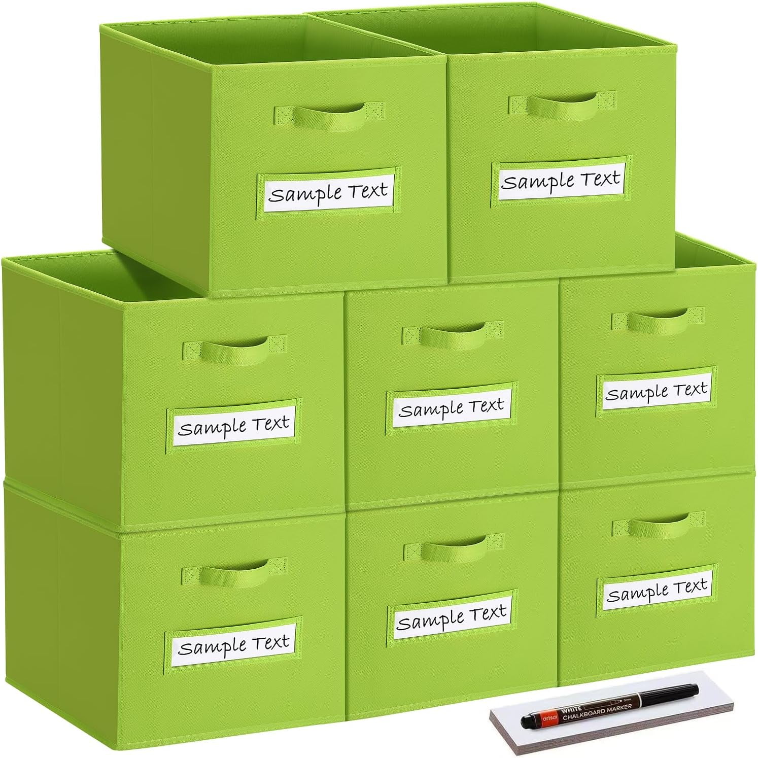 Fabric storage cubes (8 Pack) 13 Inch Cube Storage Bin, cube organizer ...