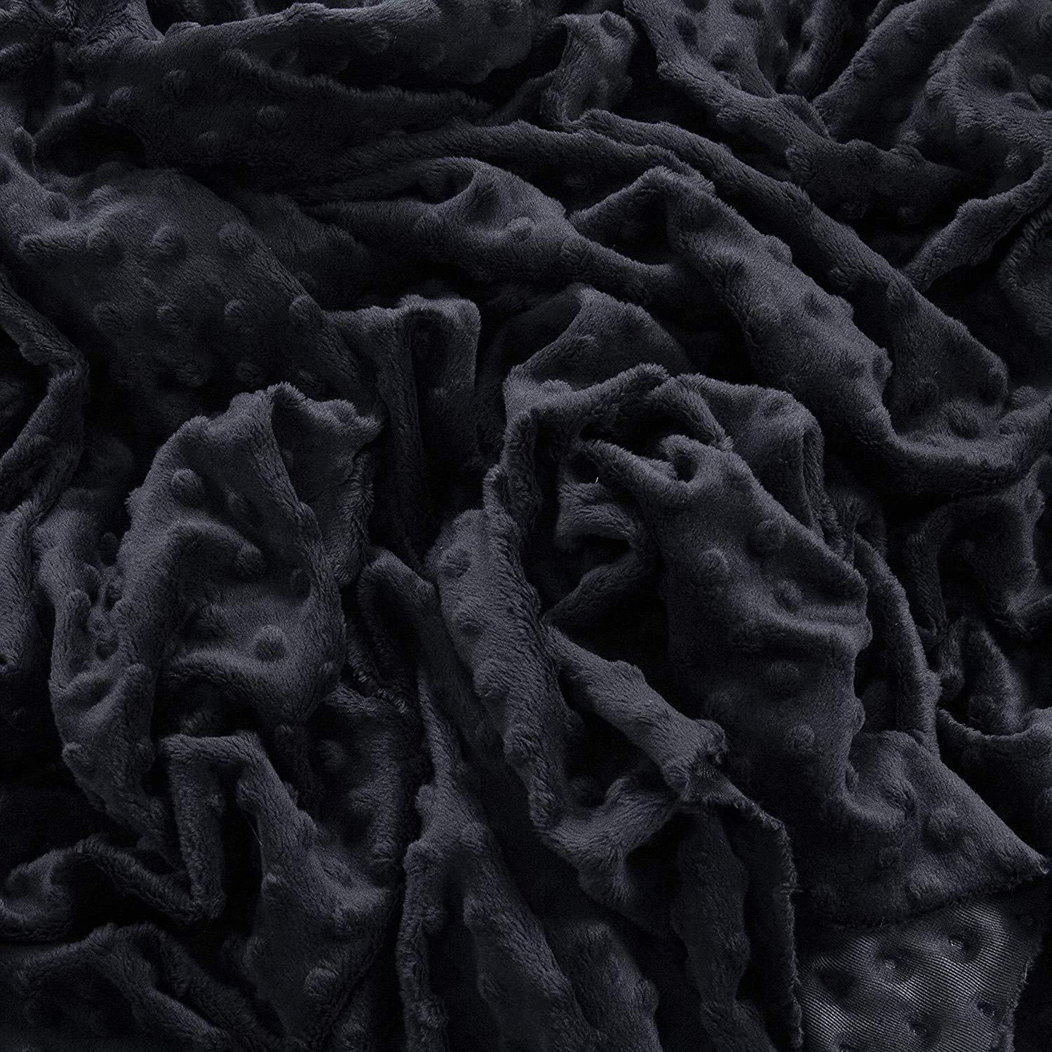 Black Minky Fabric by The Yard | Oeko-TEX Certified Plush Fabric | Soft ...