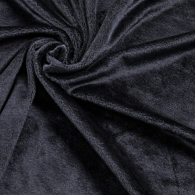 FabricLA | Black Solid Minky Fabric by The Yard | Minky Plush Cuddle ...