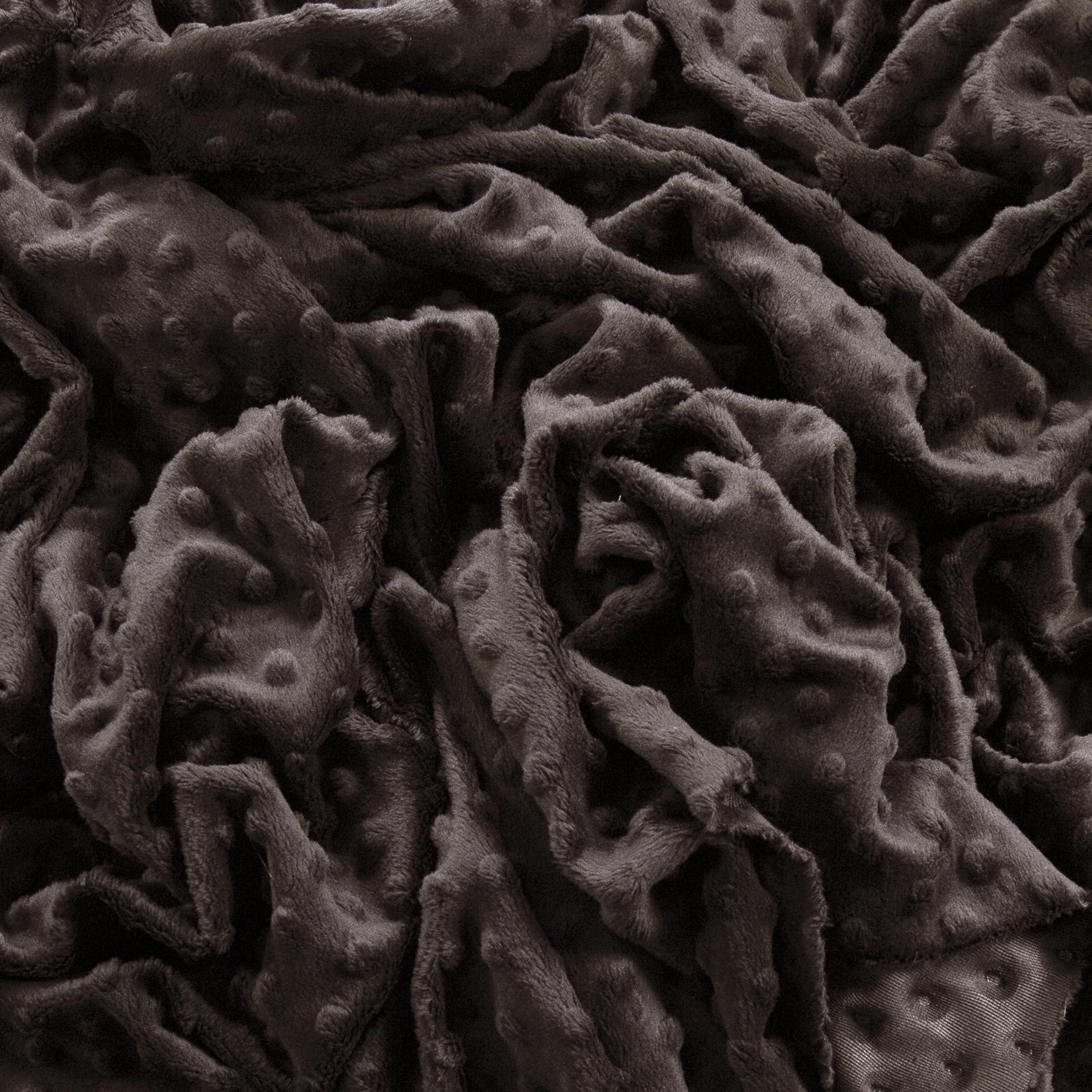 FabricLA | Chocolate Brown Dimple Minky Dot Fabric by The Yard | Oeko ...