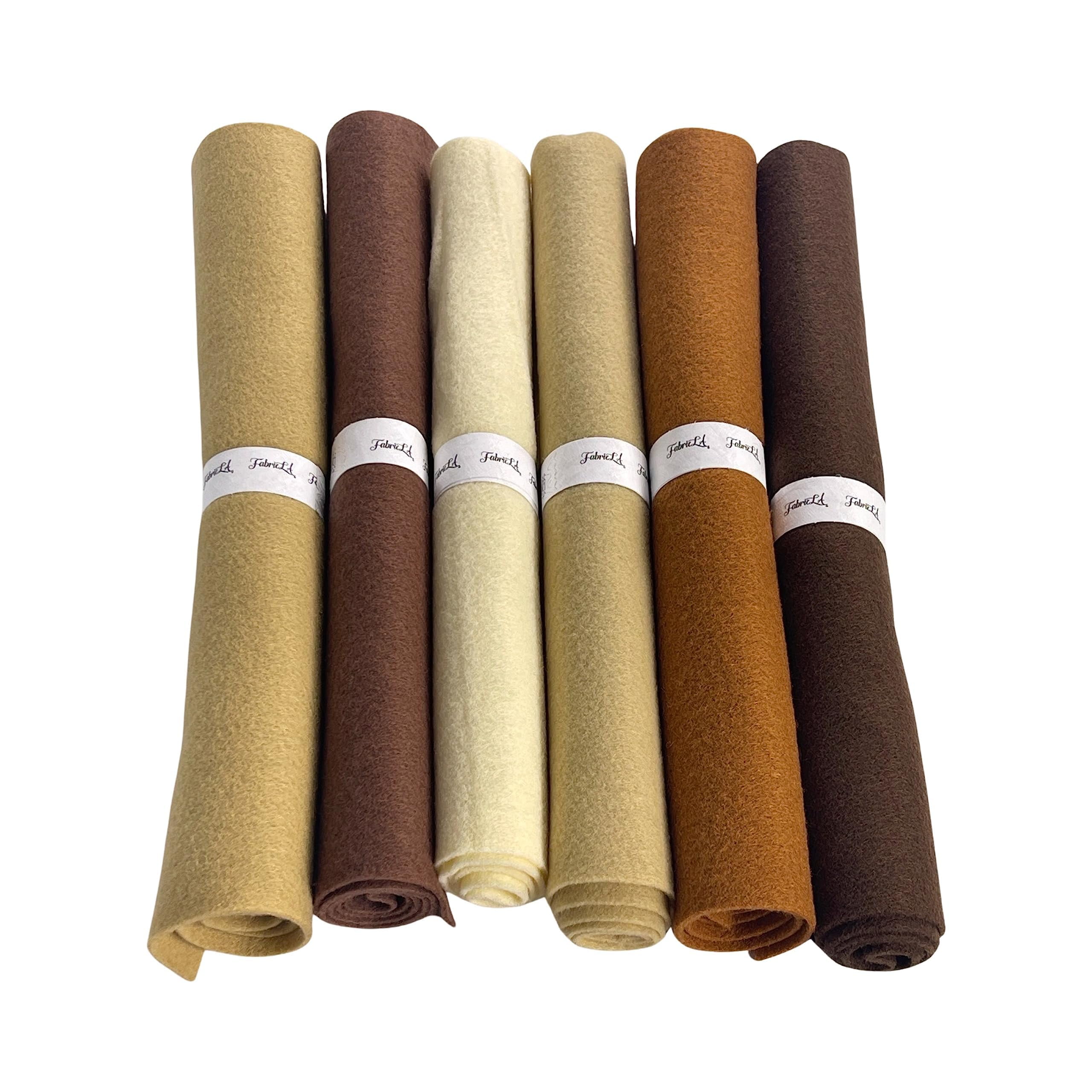 "FabricLA Felt Rolls Pack of 6 - 12"" x 18"" Assorted Colors Soft ...