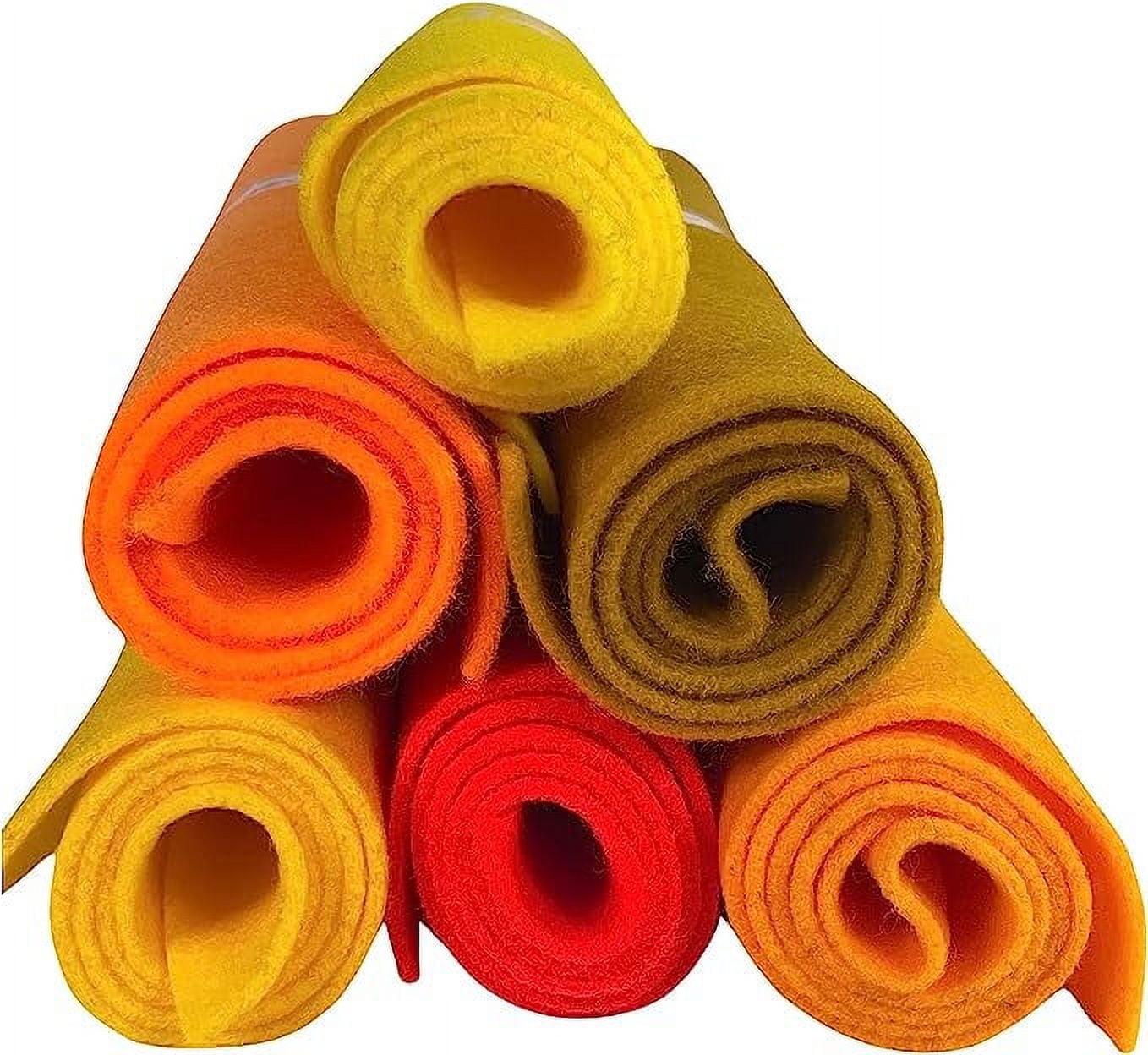 FabricLA Craft Felt Rolls 6 Pieces - 12" X 18" Inches Assorted Color ...