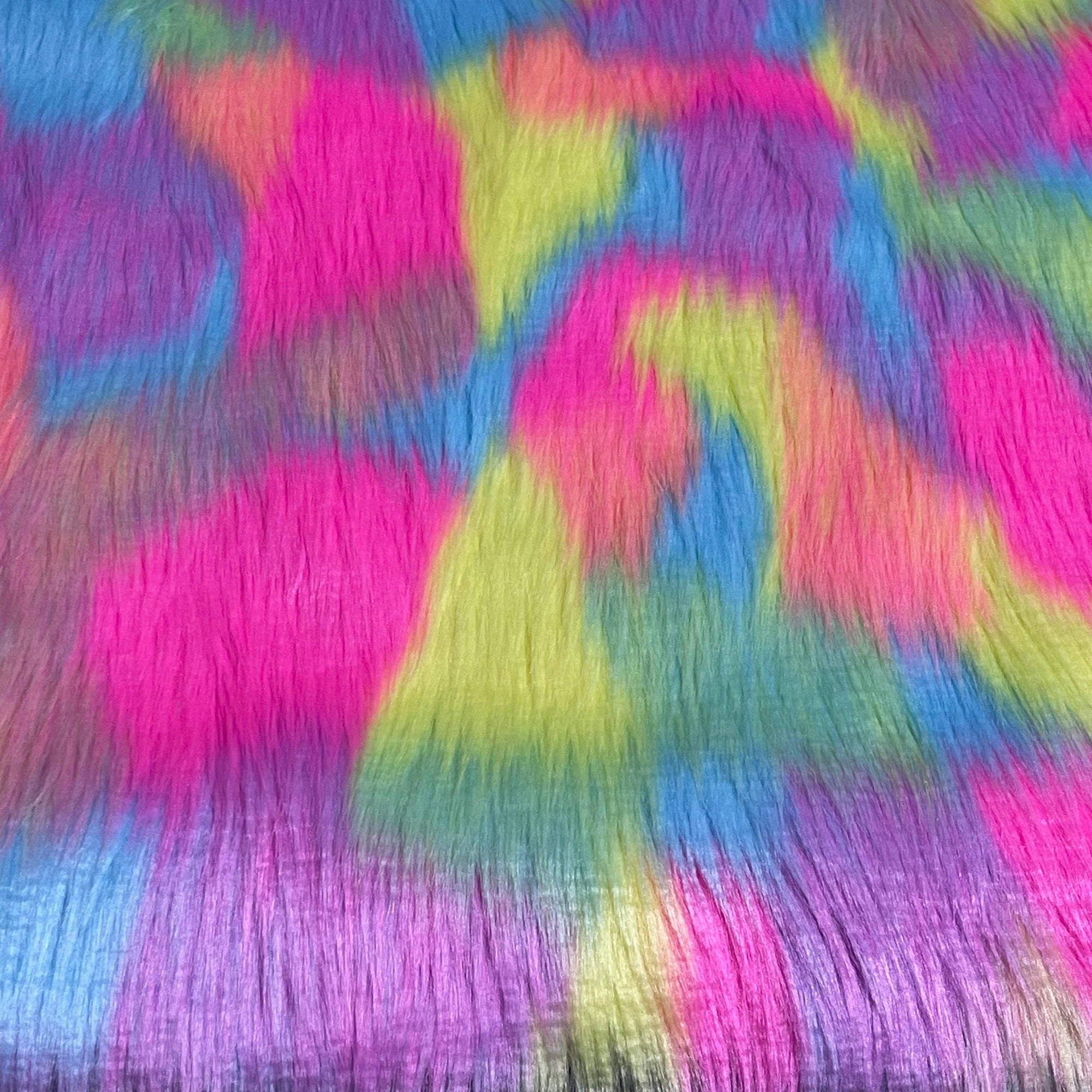 FabricLA Faux Fur Fabric - 16 Packs Square Fur Material Fabric - 6” X 6 ...