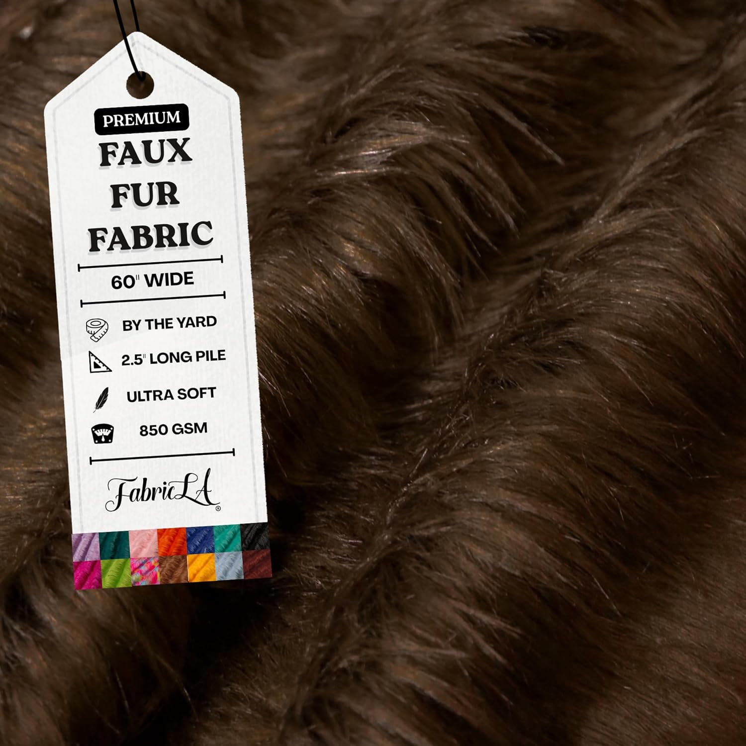 FabricLA Faux Fur Fabric Fluffy Fuzzy Fake Fur | Faux Fur Fabric by The ...