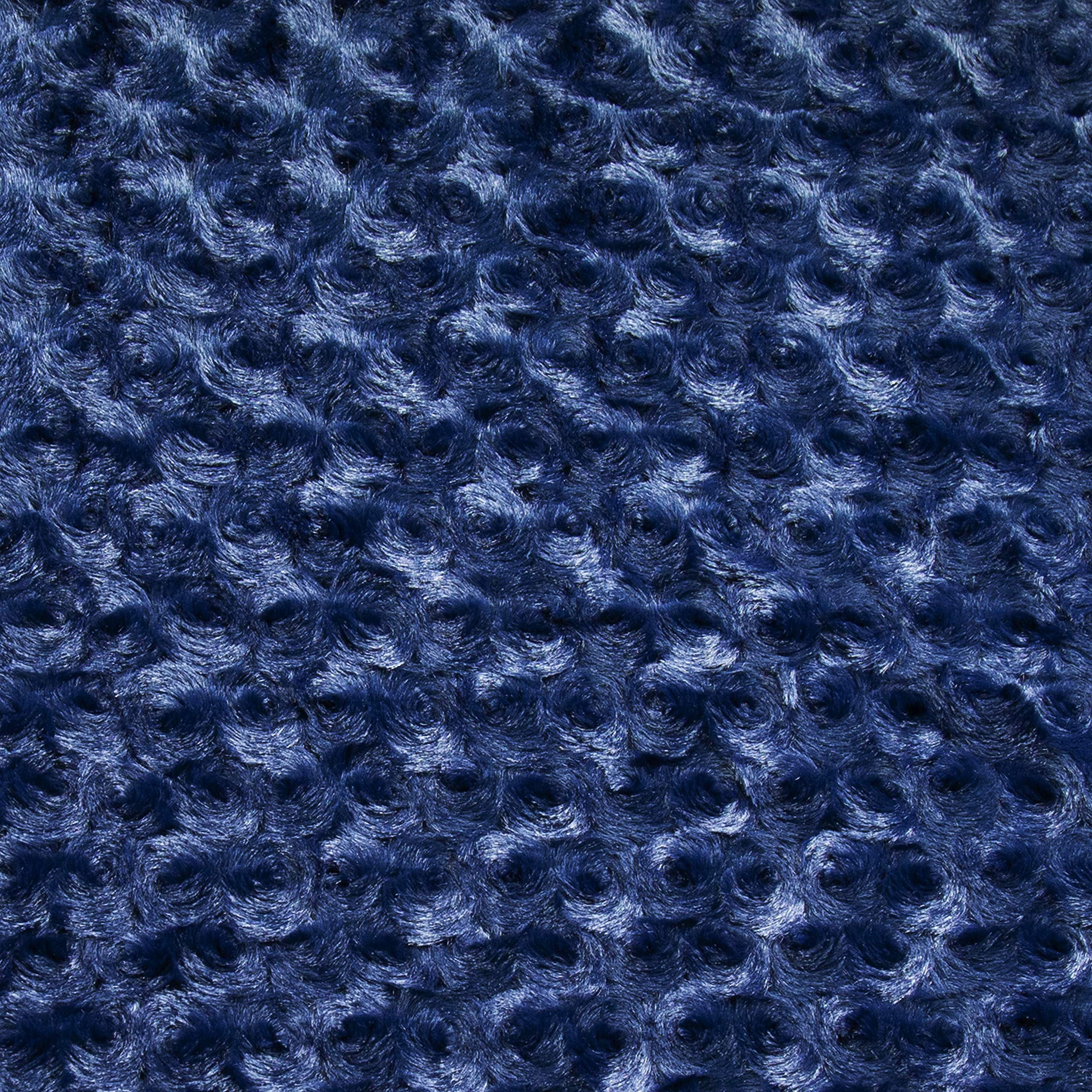 FabricLA | Navy Minky Rosecuddle Fabric by The Yard | Minky Rosecuddle ...