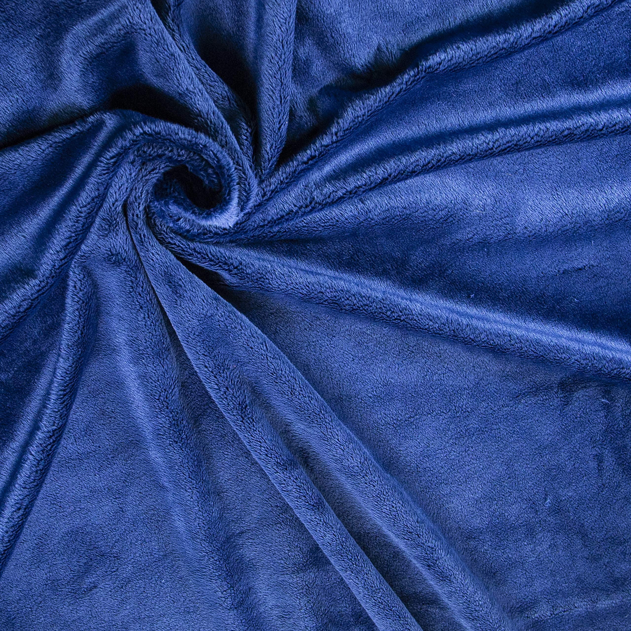 FabricLA | Navy Solid Minky Fabric by The Yard | Minky Plush Cuddle Fabric | Soft Minky Fabric ...