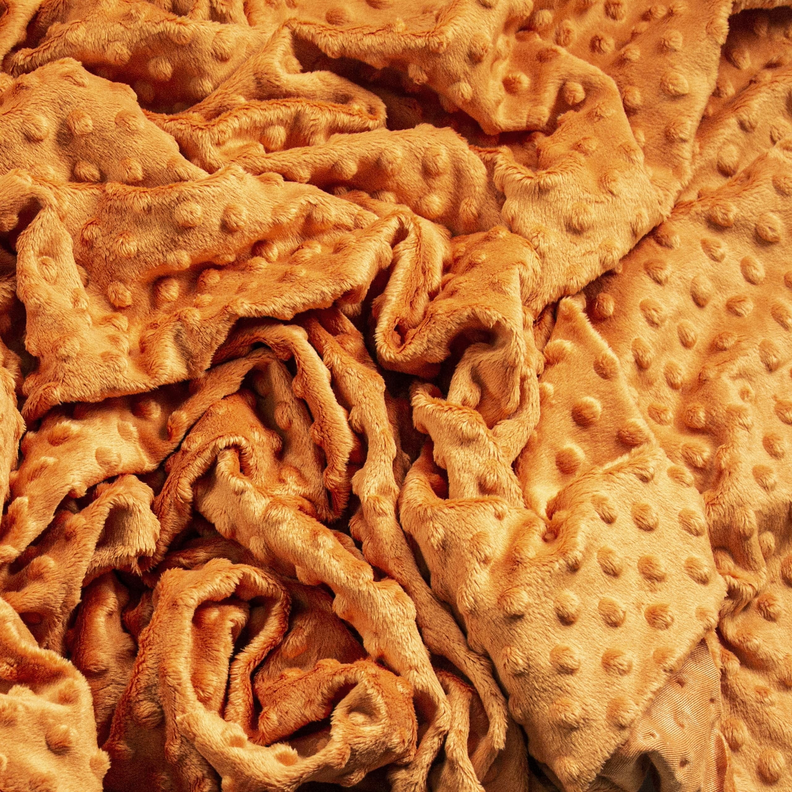 FabricLA Orange Minky Fabric by The Yard | Oeko-TEX Certified Plush ...