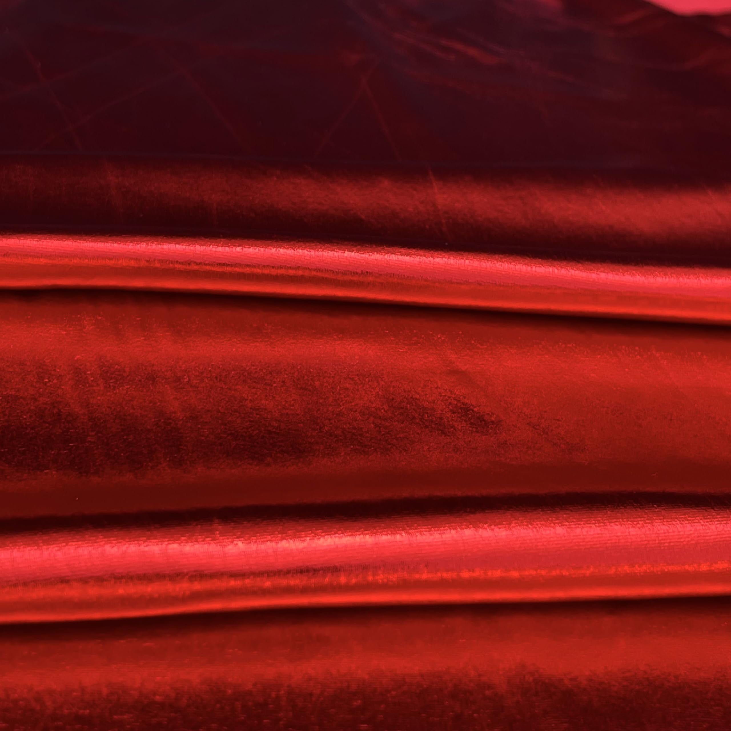 FabricLA | Red Fabric | Metallic Fabric | Foil Lame Spandex Material ...