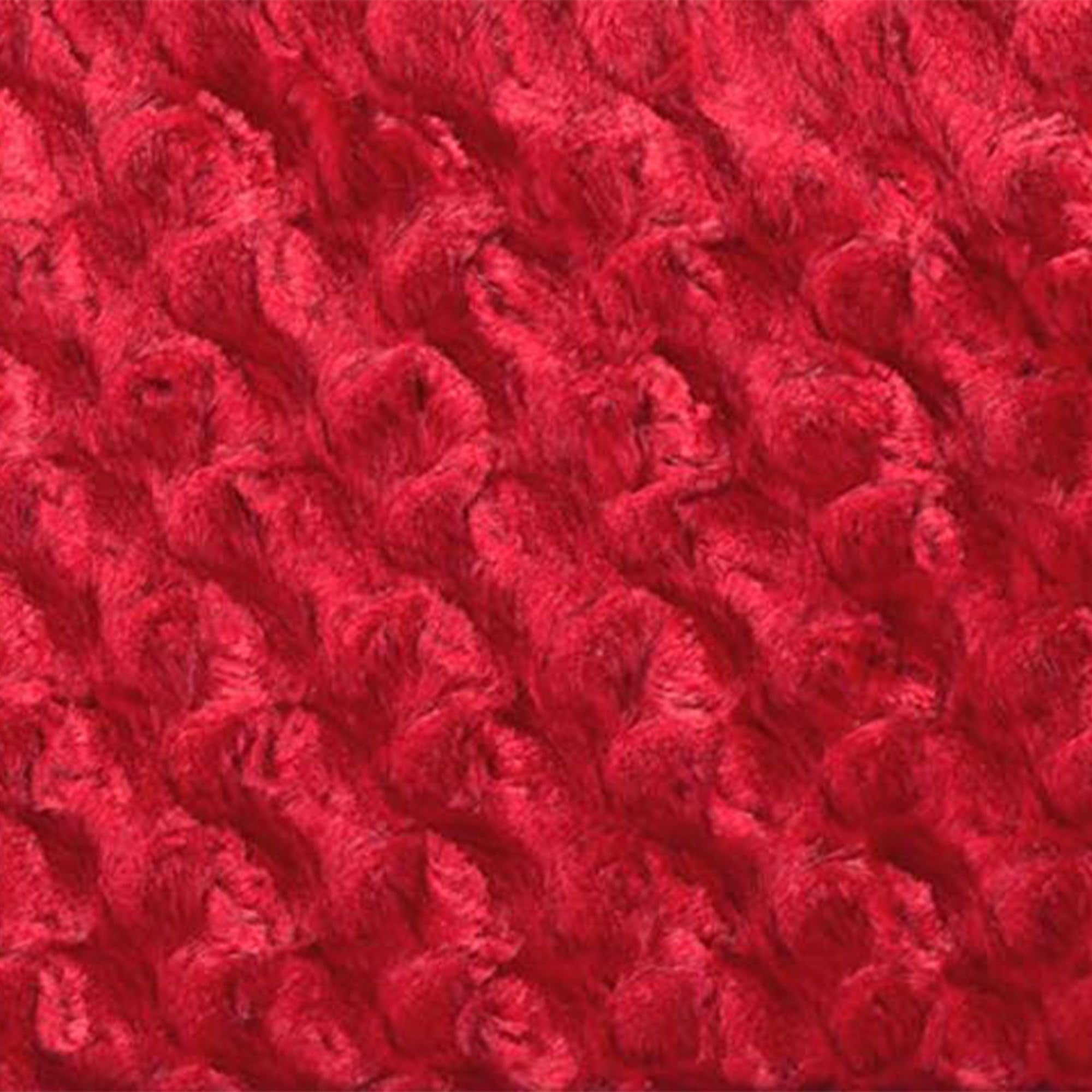 FabricLA | Red Minky Rosecuddle Fabric by The Yard | Minky Rosecuddle ...