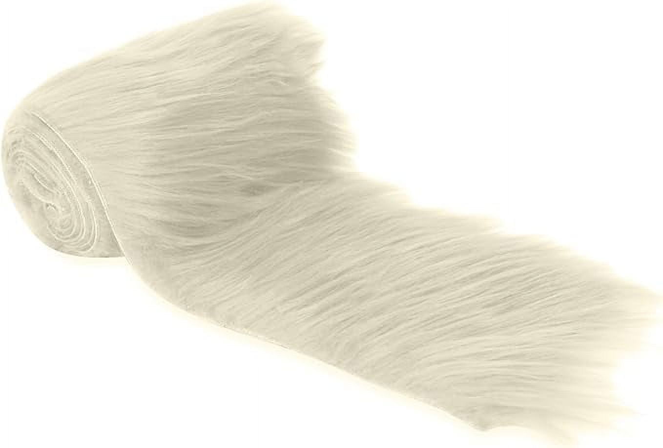 FabricLA Shaggy Faux Fur Roll - Acrylic Fabric 6" X 60" Inches Rolls of ...